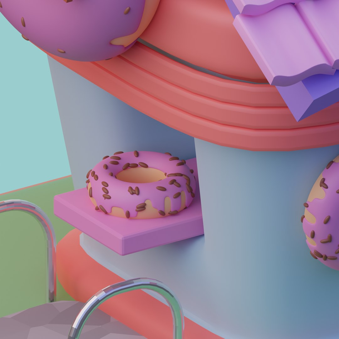 Isometric Donut Shop Model - TurboSquid 2186916