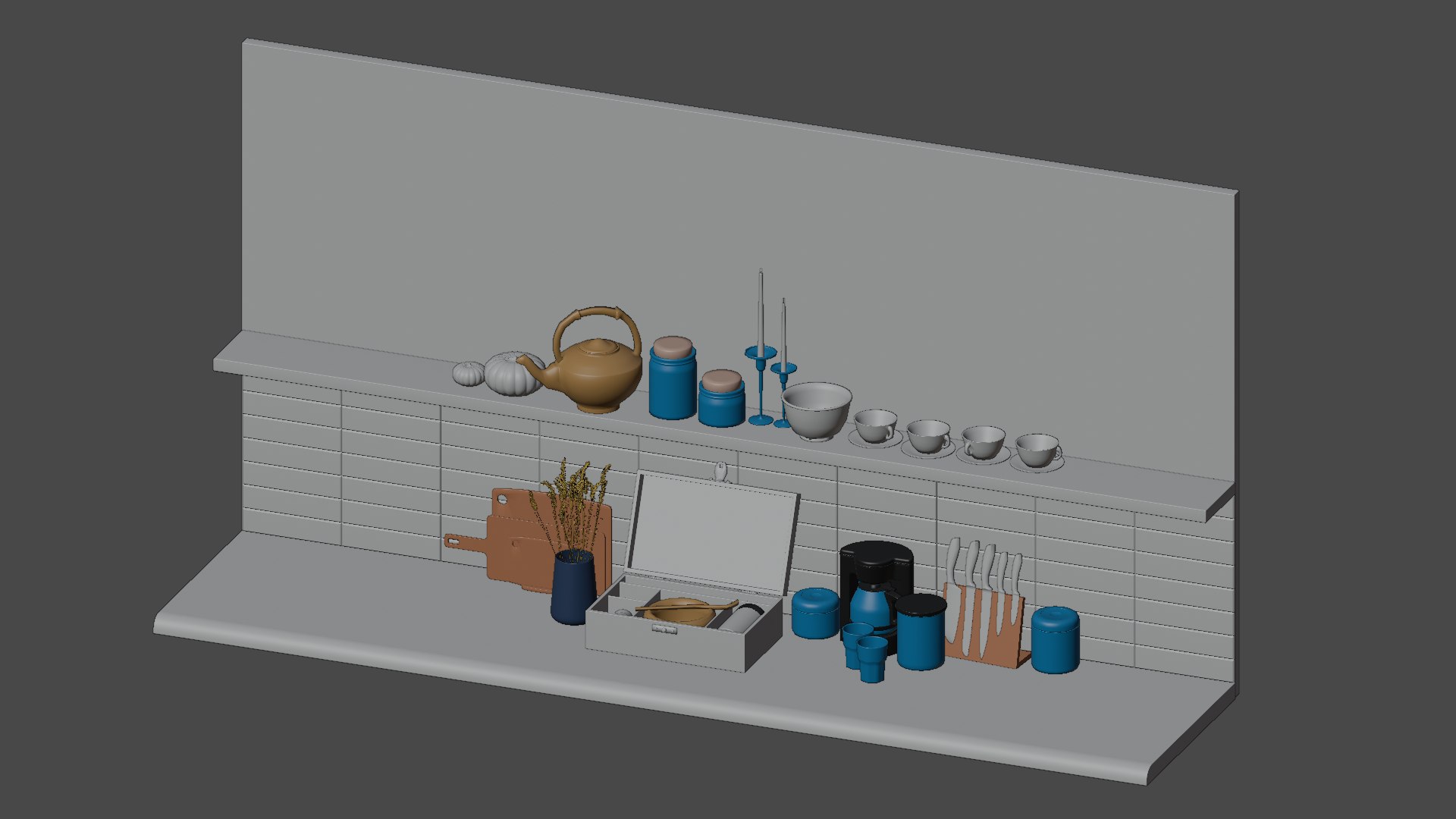 3D Model Kitchen Set - TurboSquid 2187077