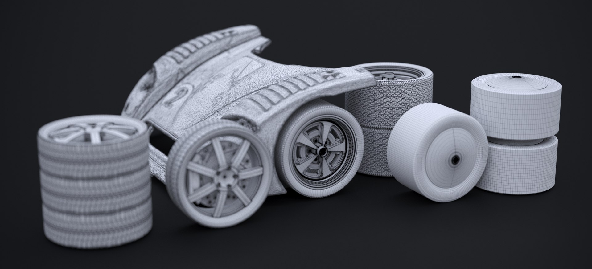 3D RACING WHEELS SET VER-1 2019 - TurboSquid 2301642