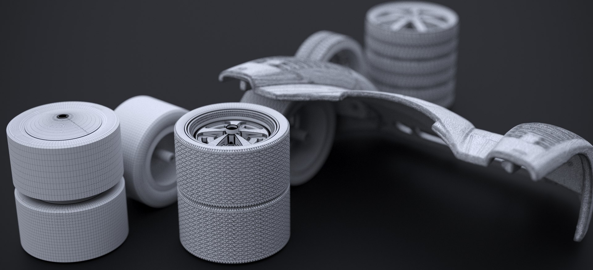 3D RACING WHEELS SET VER-1 2019 - TurboSquid 2301642
