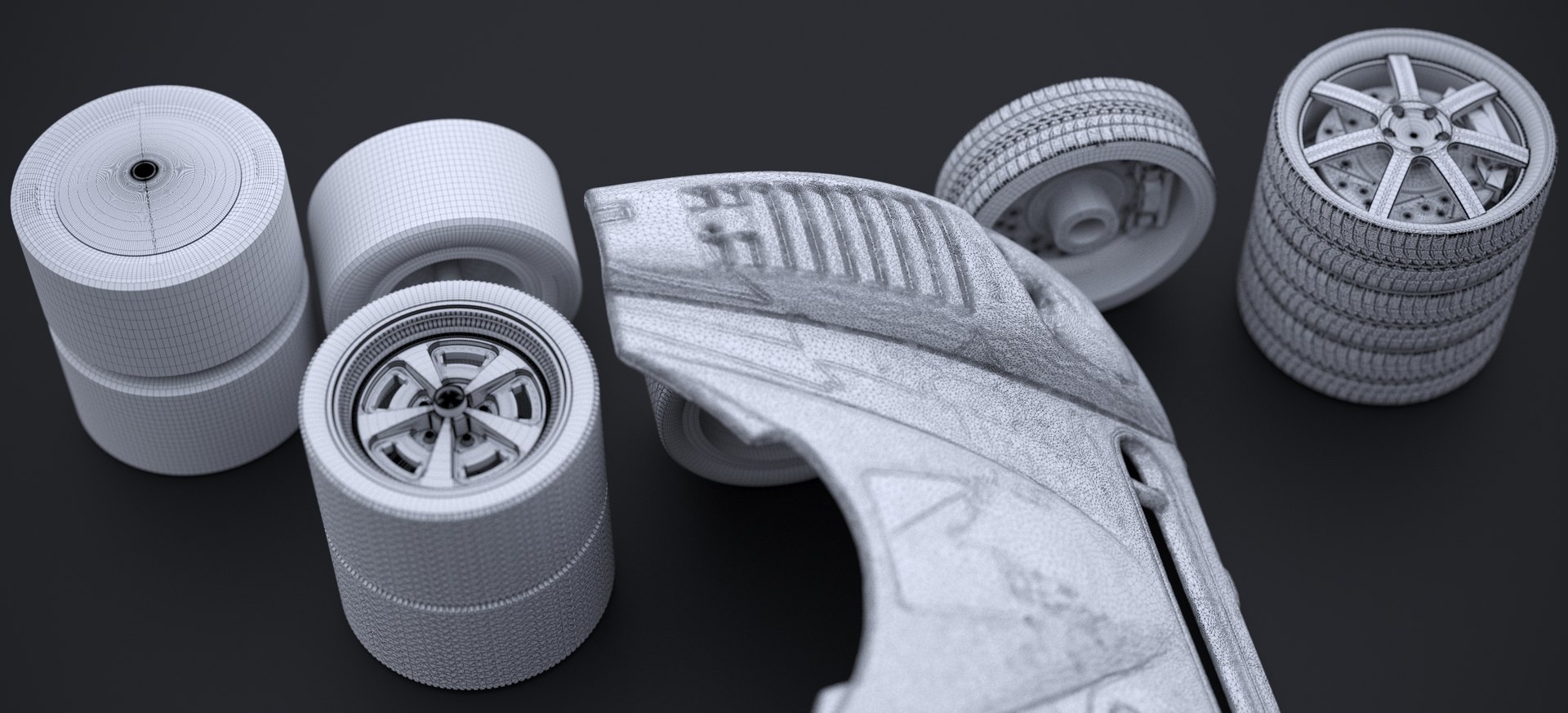 3D RACING WHEELS SET VER-1 2019 - TurboSquid 2301642