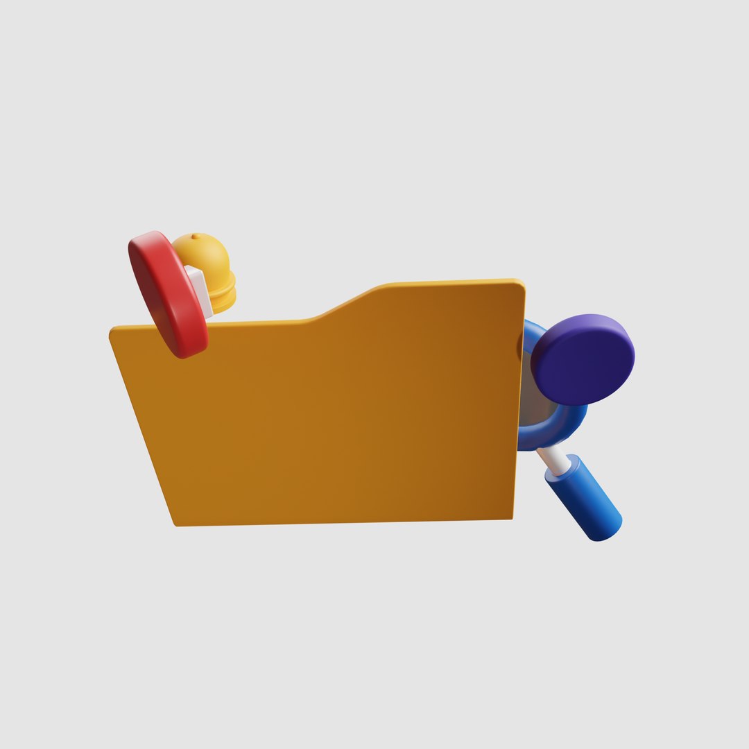 3D Folder Notification 3D Icon Illustration - TurboSquid 2232034