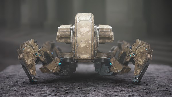 spider tank mech rigged max