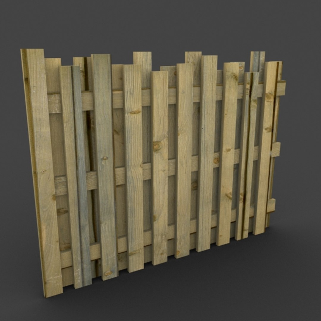 wooden fence 3d model