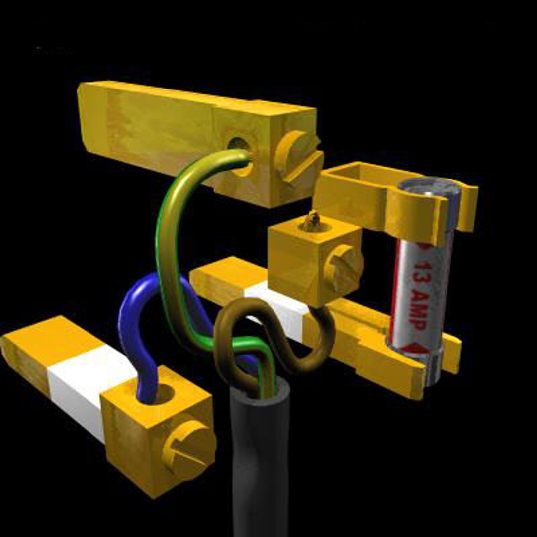 3pin plug 3d model