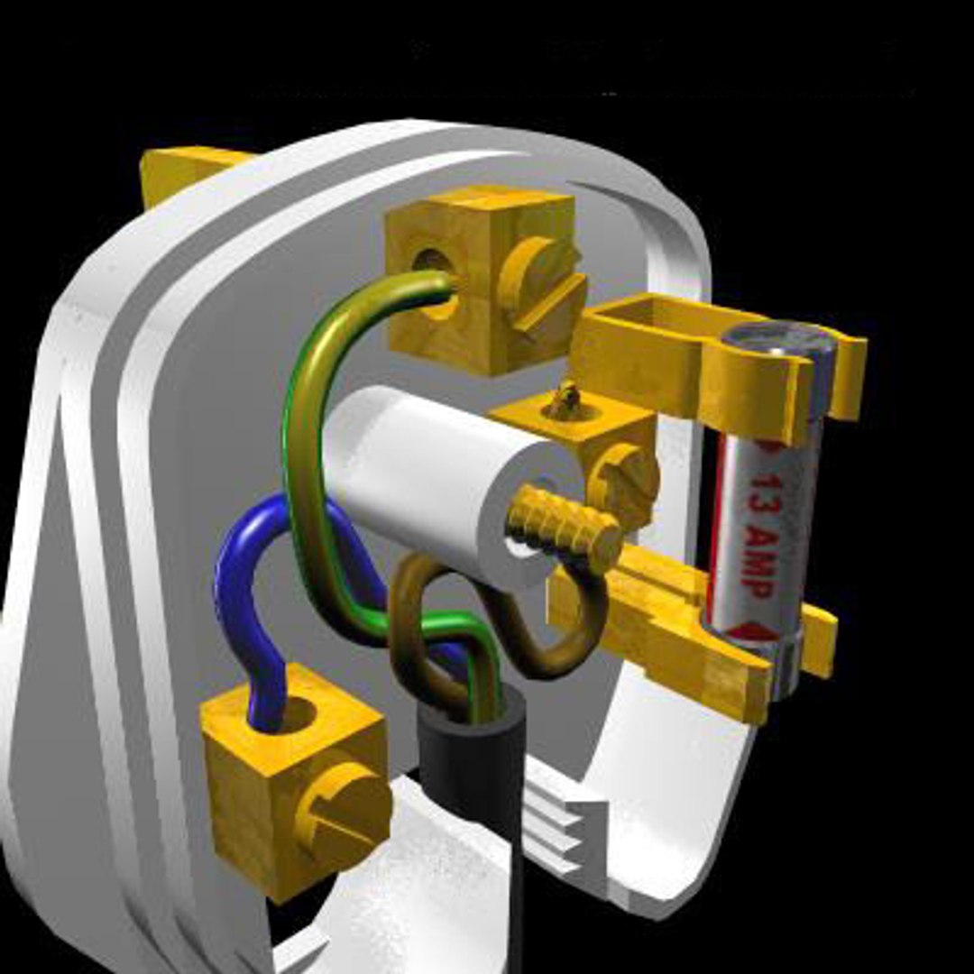 3pin plug 3d model