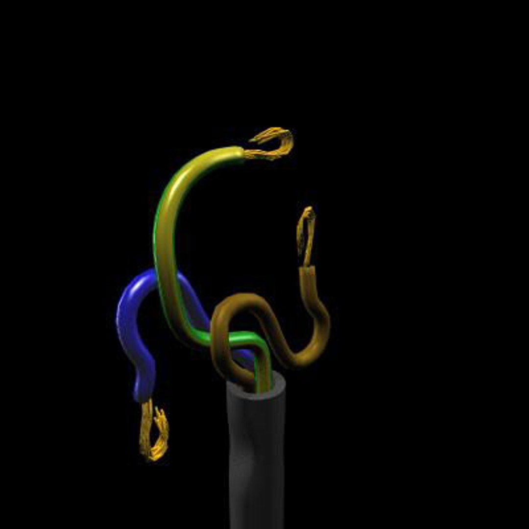 3pin plug 3d model