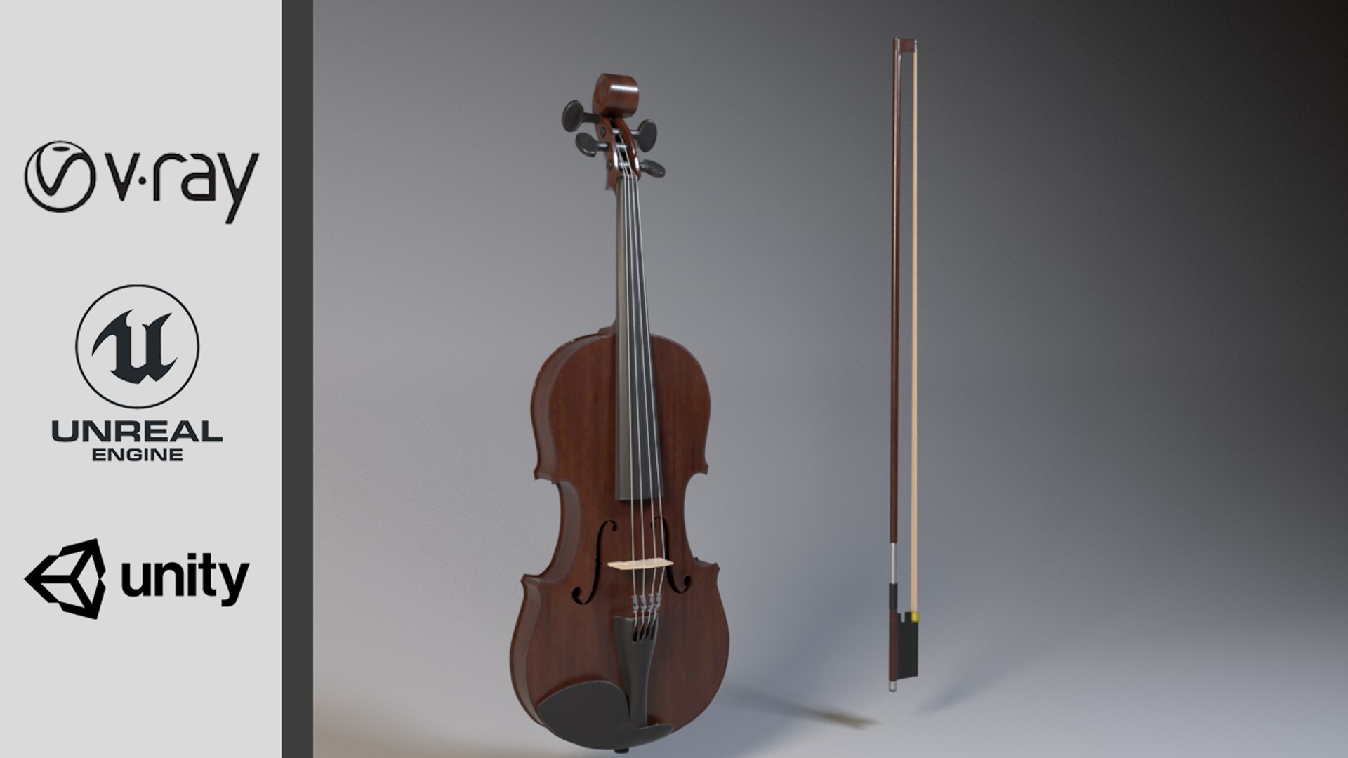 Violin Bow Model - TurboSquid 1323301
