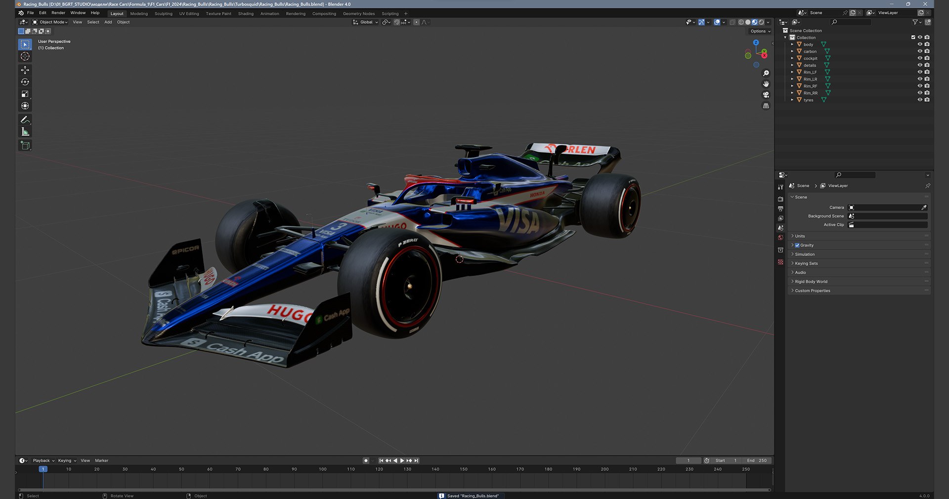 3D Model F1 Racing Bulls 2024 - TurboSquid 2197691