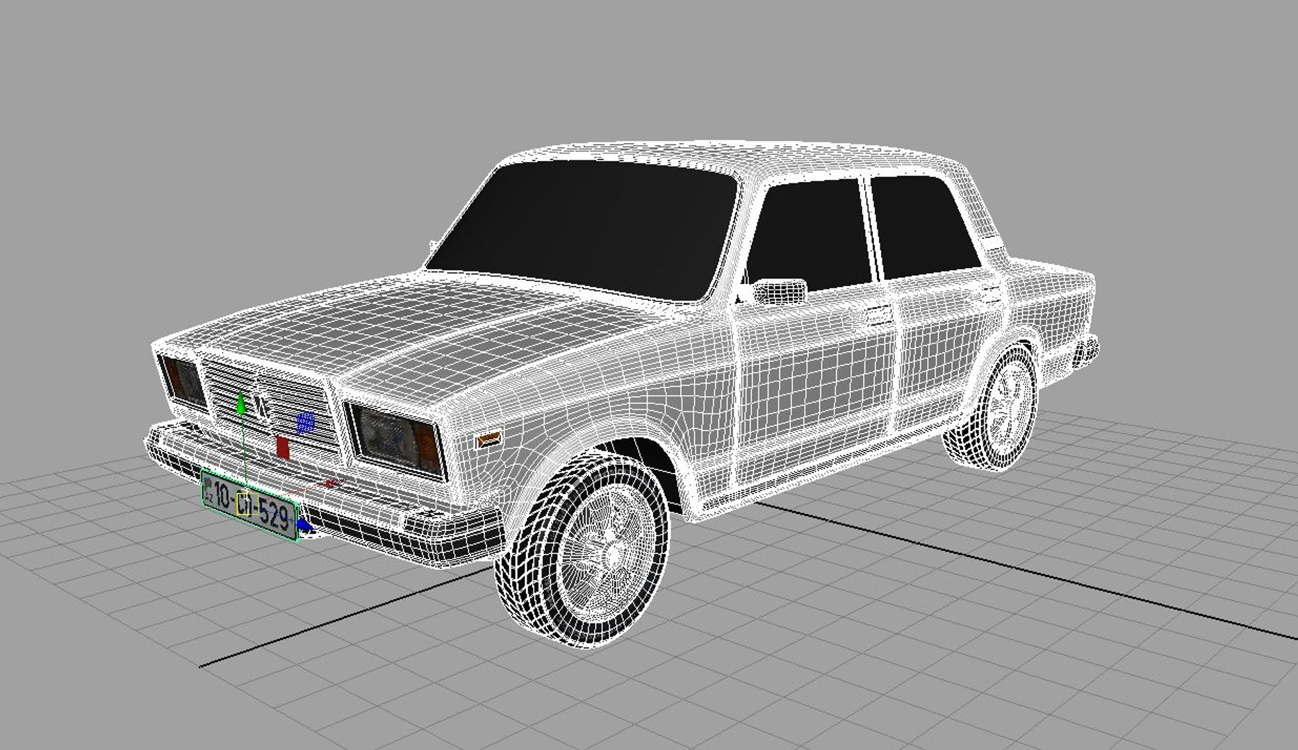 3d model lada 2107