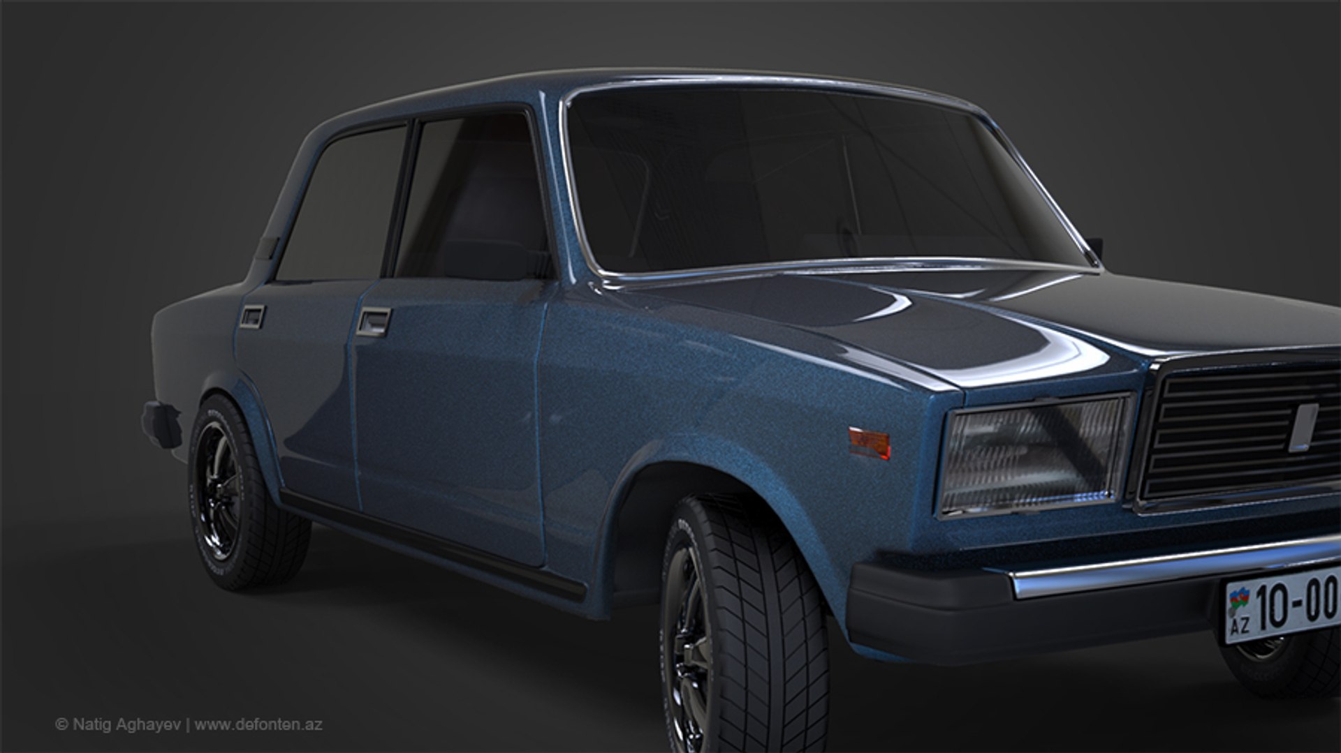 3d model lada 2107