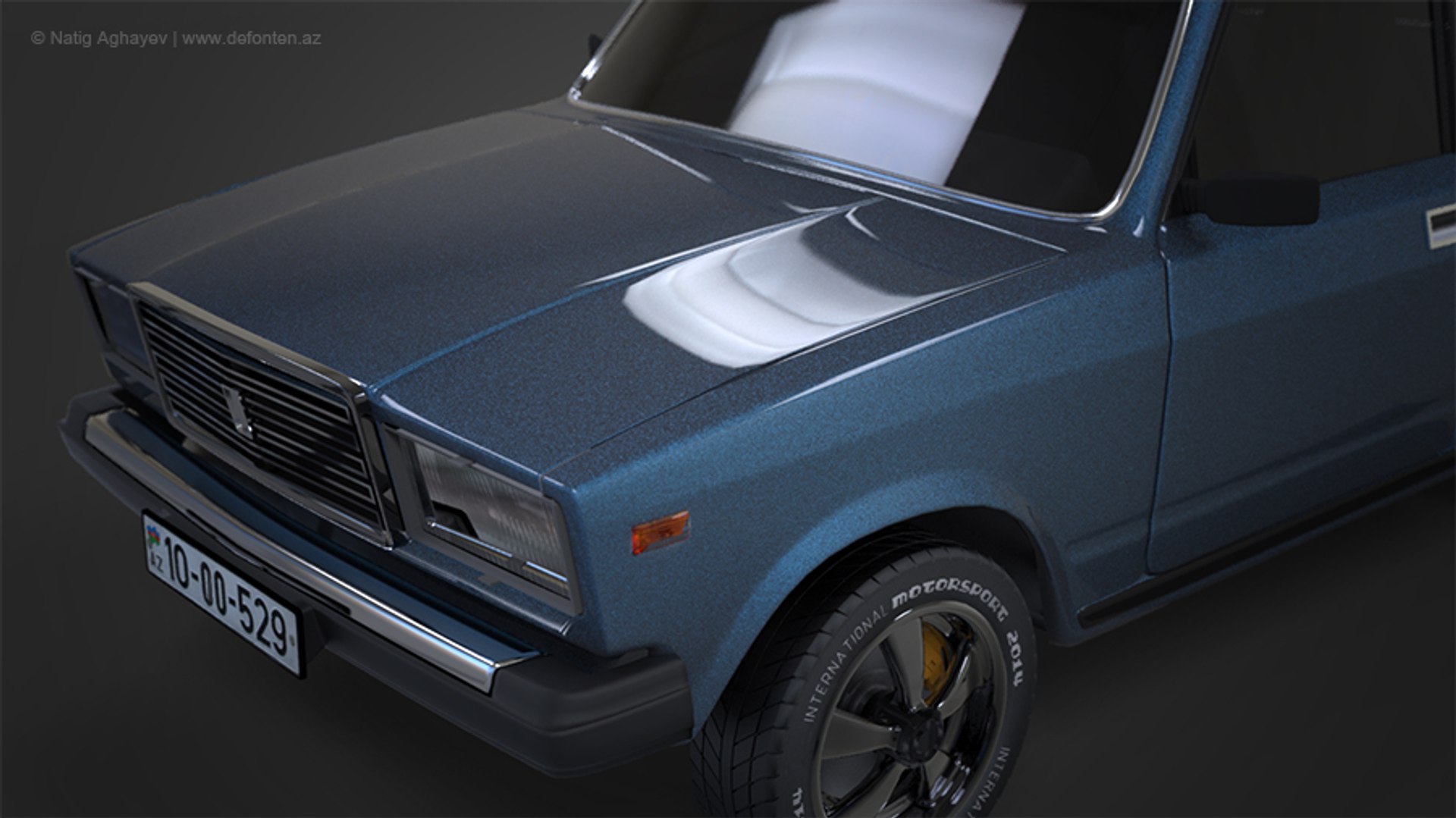 3d model lada 2107
