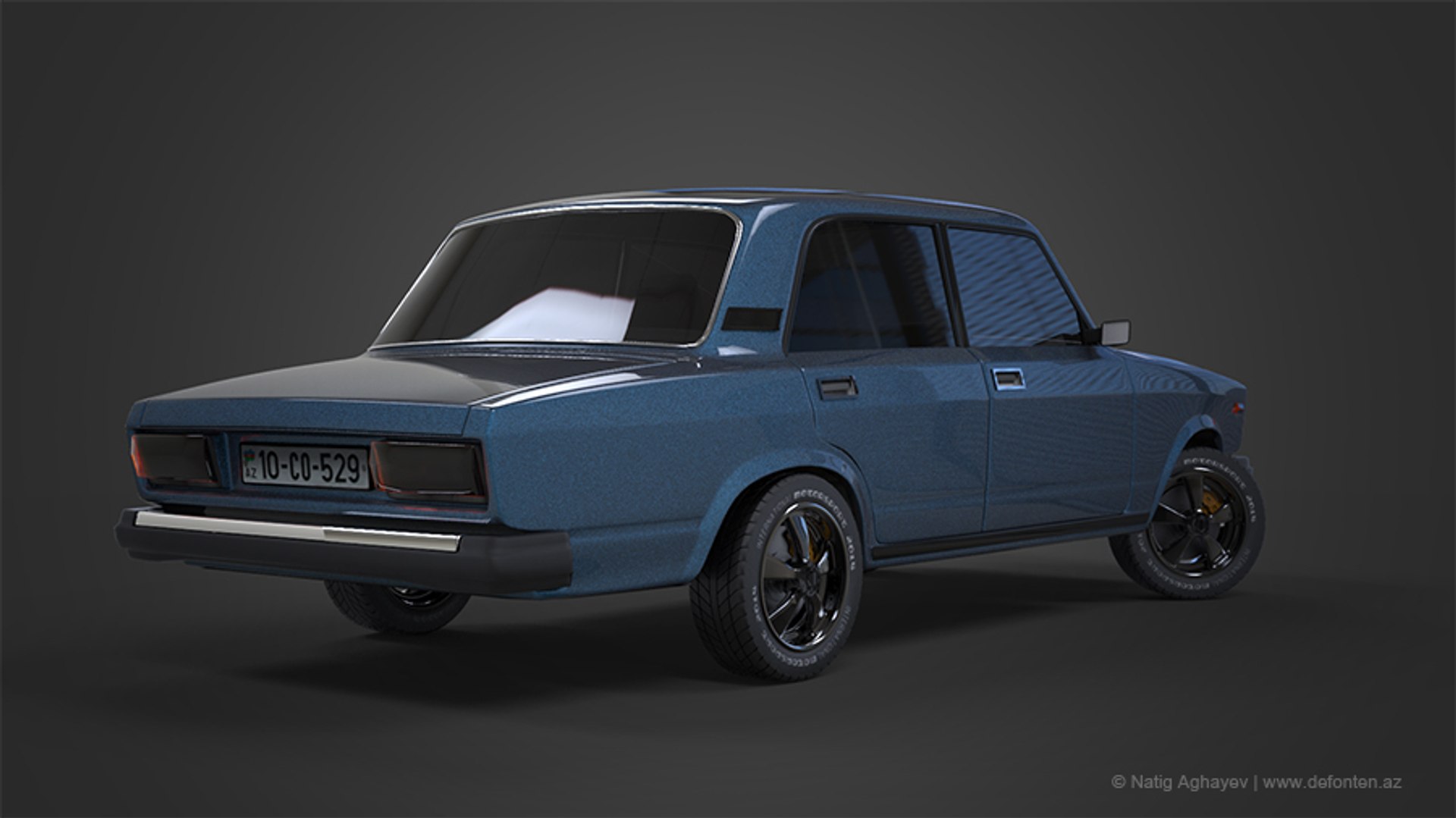 3d model lada 2107