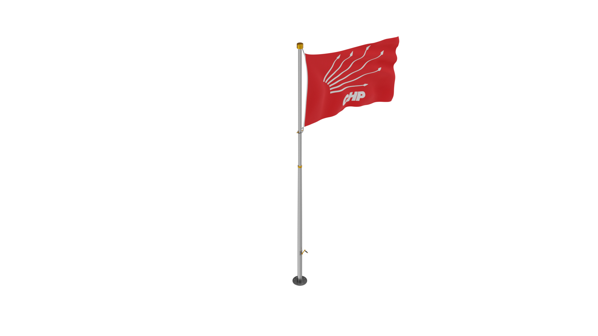 3D Pole Flag CHP Republican Peoples Party Model - TurboSquid 2211249
