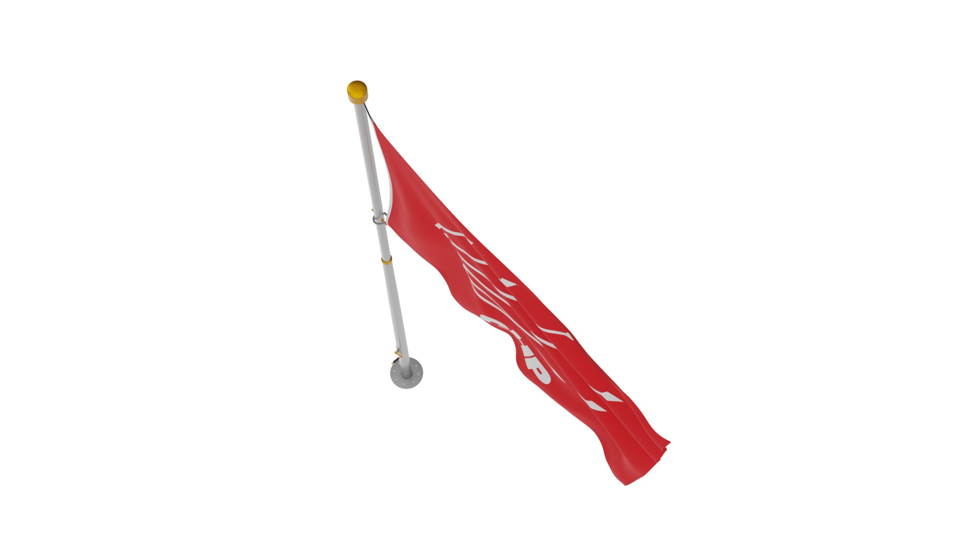 3D Pole Flag CHP Republican Peoples Party Model - TurboSquid 2211249