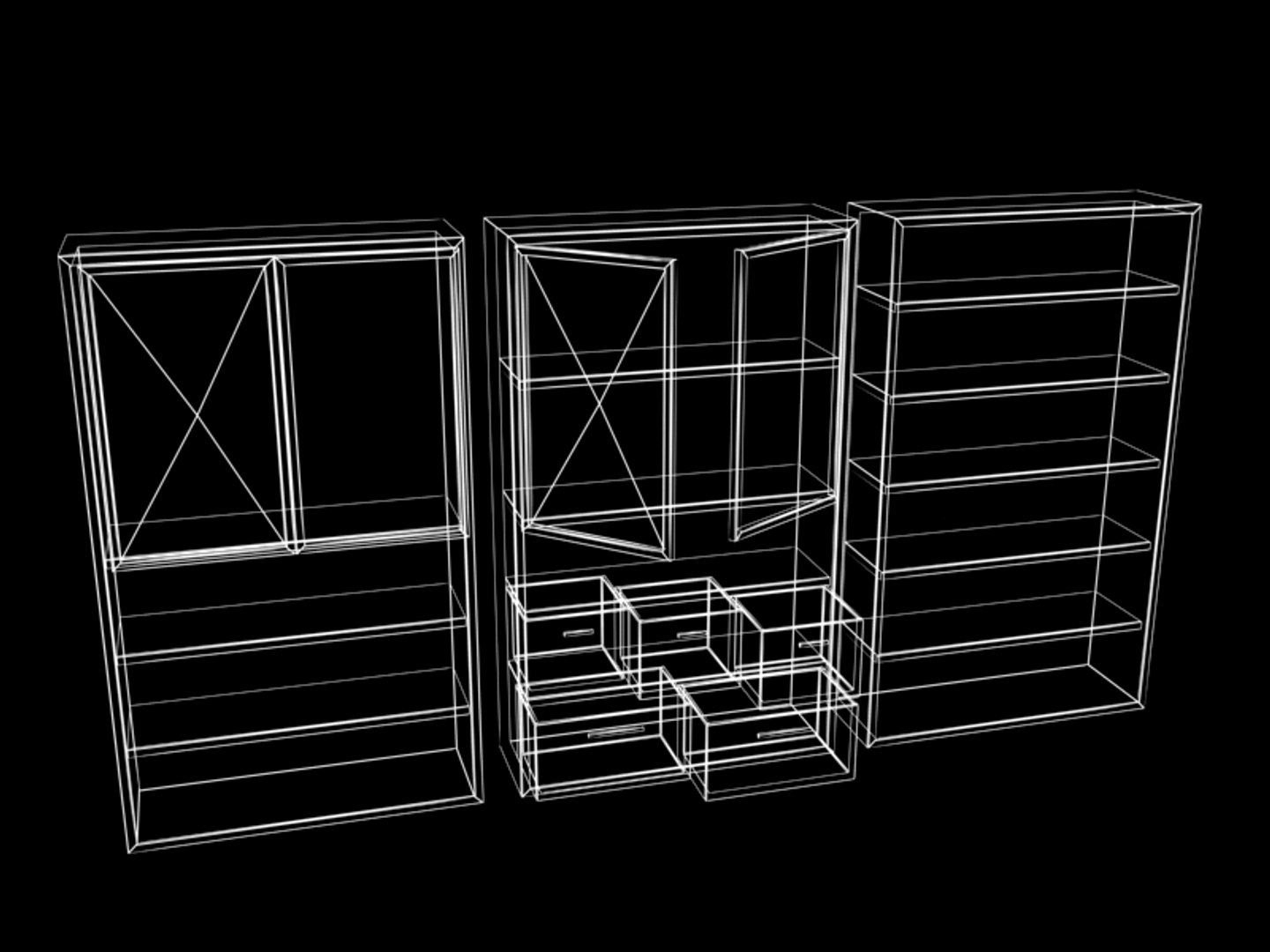 Set Shelves 3d Model
