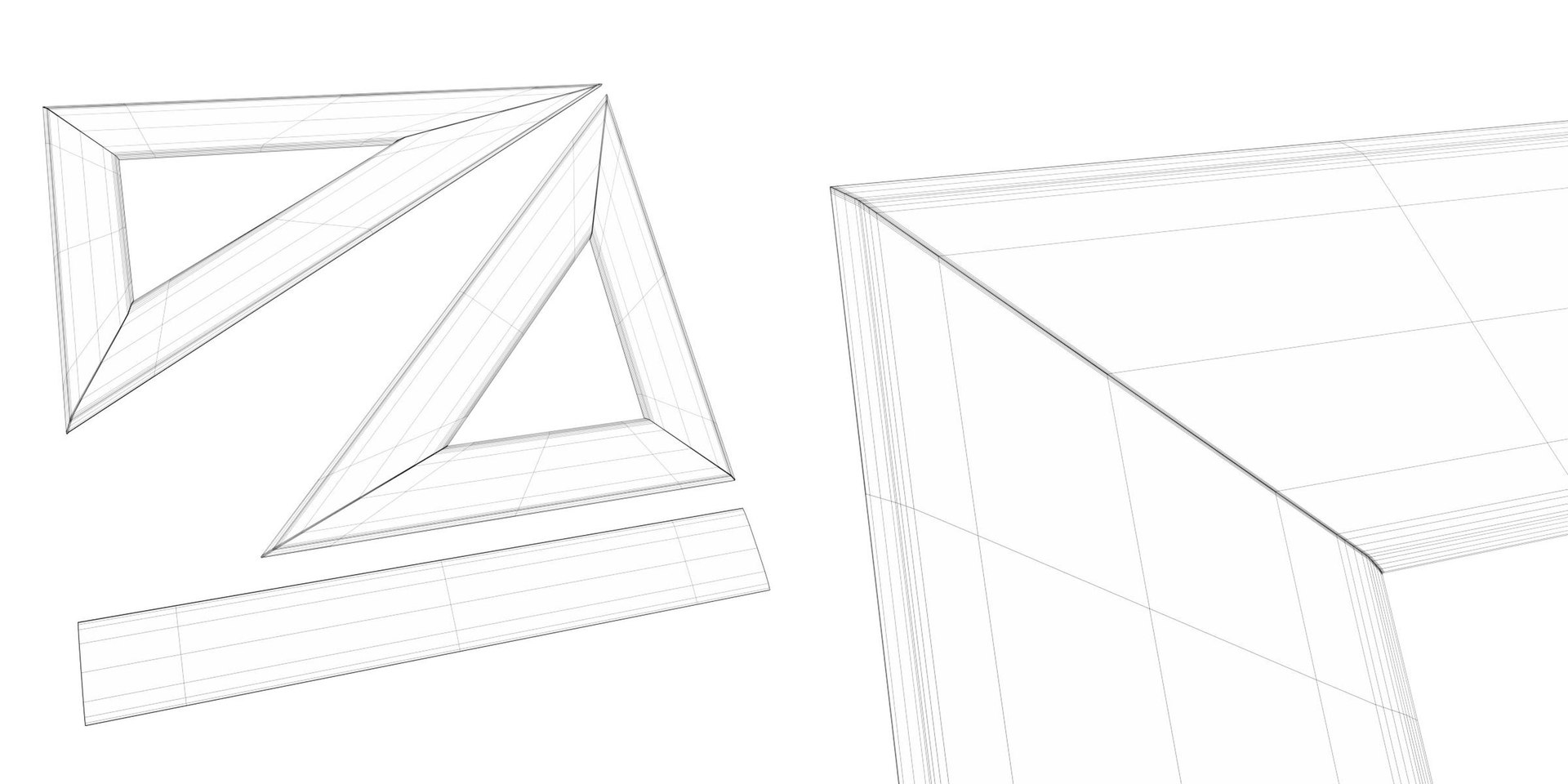 Set Drafting Ruler Square 3D Model - TurboSquid 1343389
