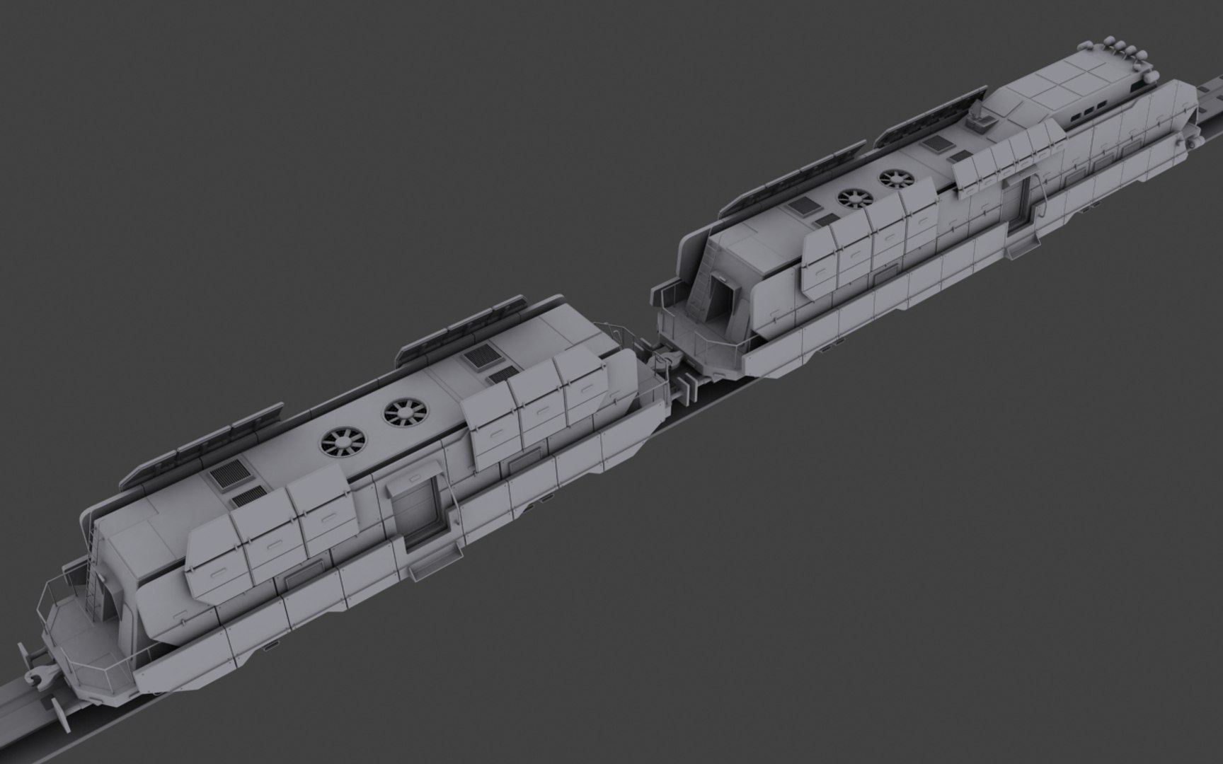 3d Model Armored Train Maglev