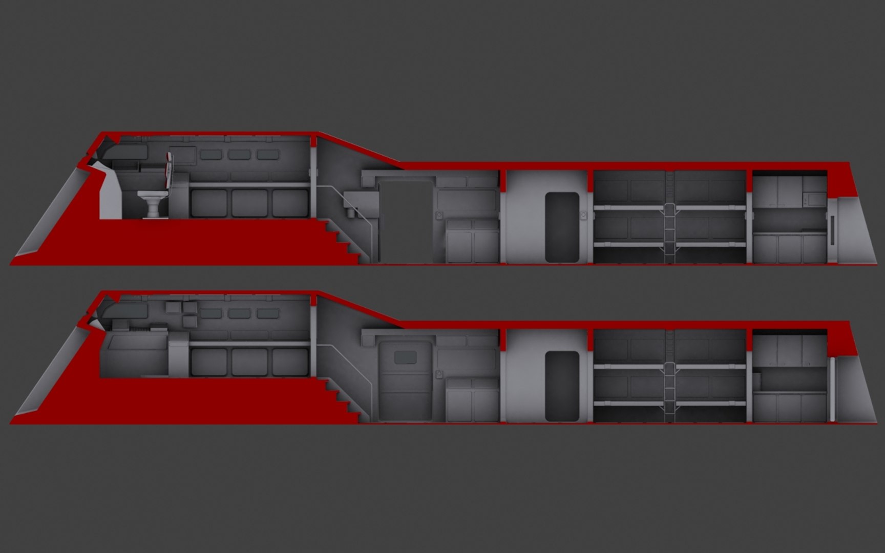 3d Model Armored Train Maglev