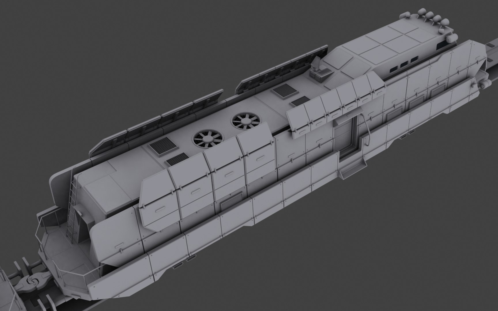 3d Model Armored Train Maglev