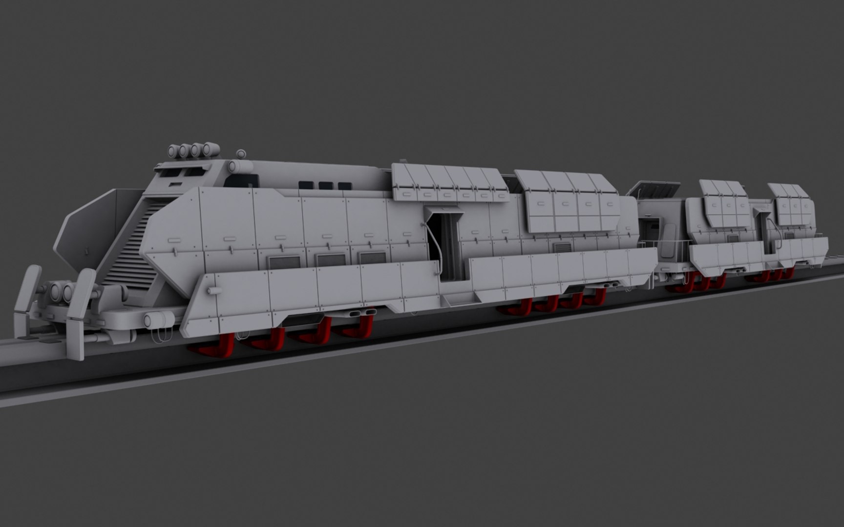 3d Model Armored Train Maglev