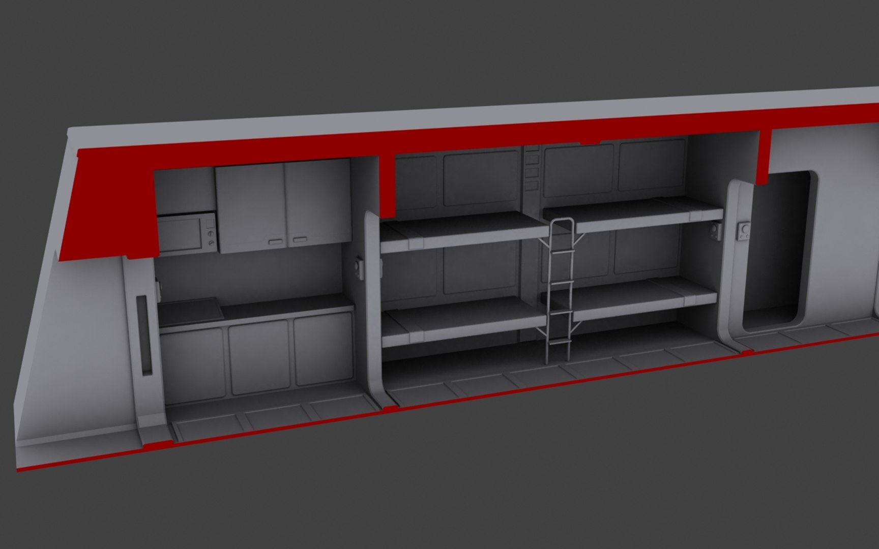 3d Model Armored Train Maglev