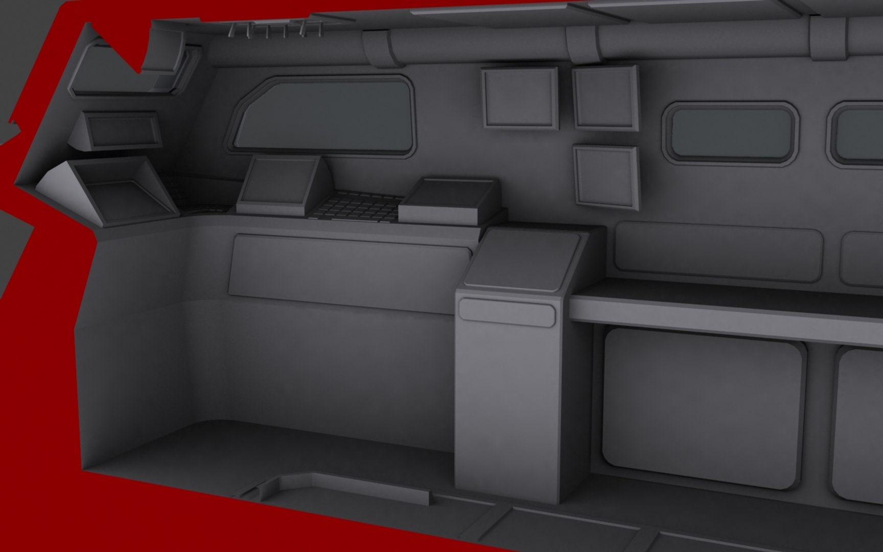 3d Model Armored Train Maglev