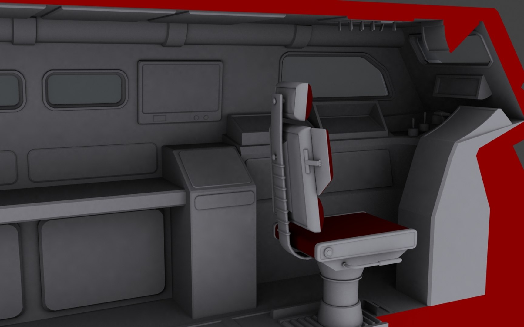 3d Model Armored Train Maglev