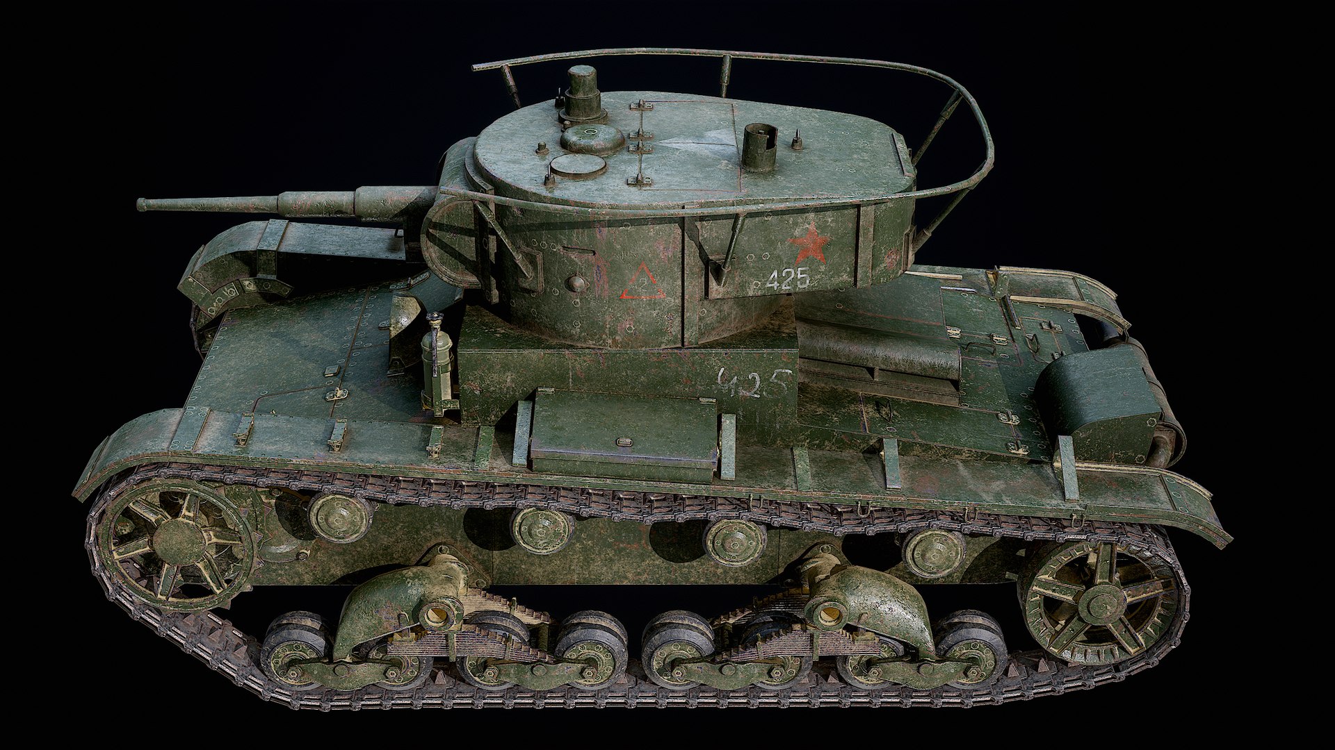 3D Model T-26 Soviet Union Battle Tank PBR - TurboSquid 2037354