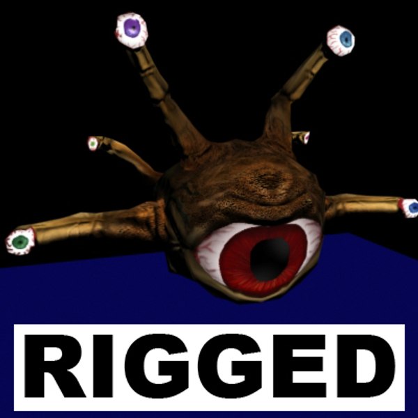 3d model gazer monster character zipped