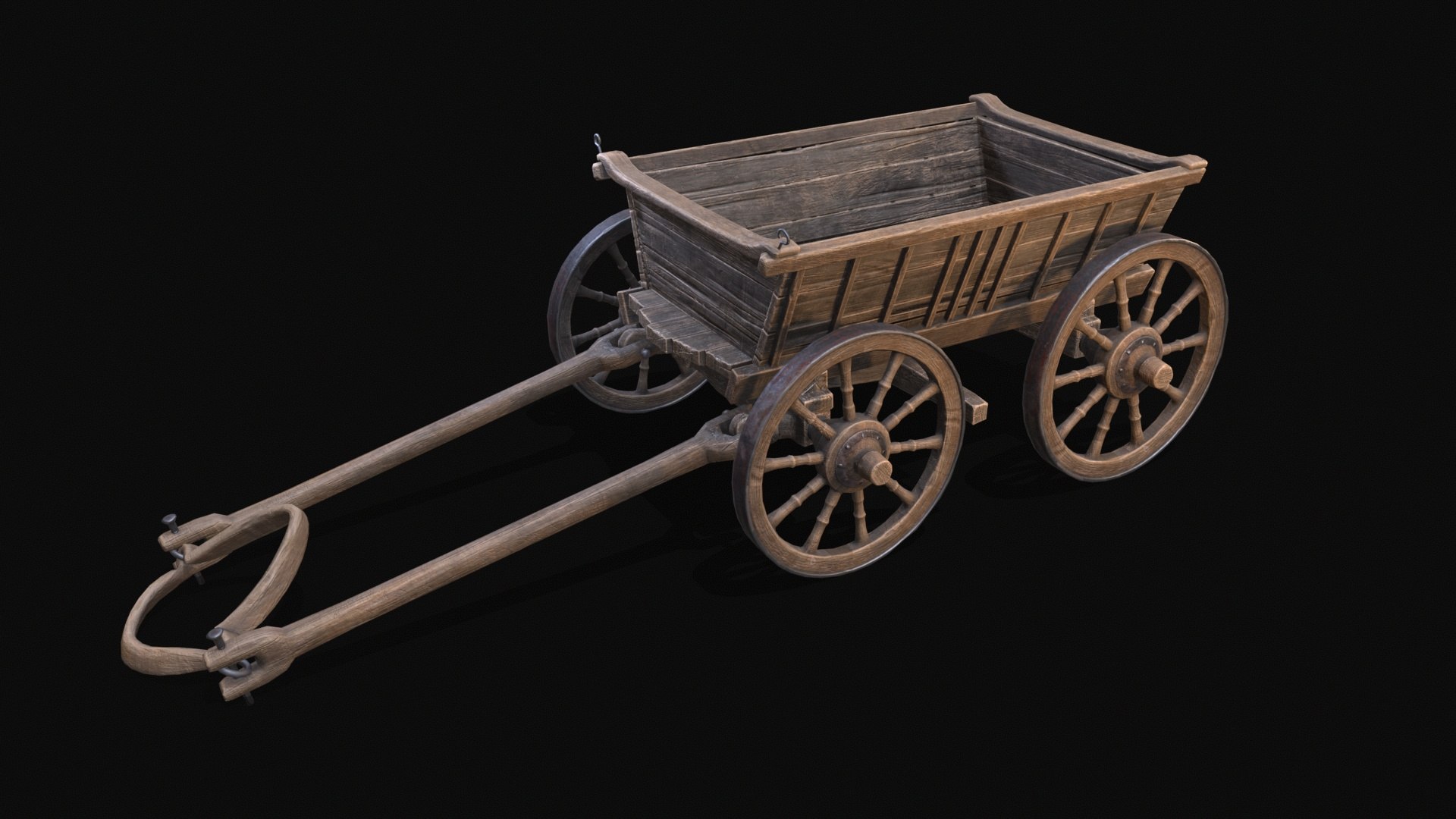 3D Medieval Cart Model - TurboSquid 2359612
