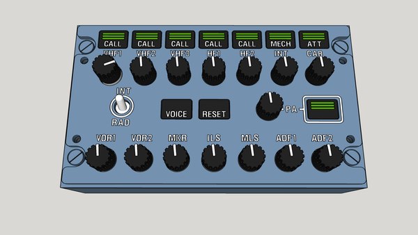modelo 3d A320 ACP control panel - TurboSquid 2060314