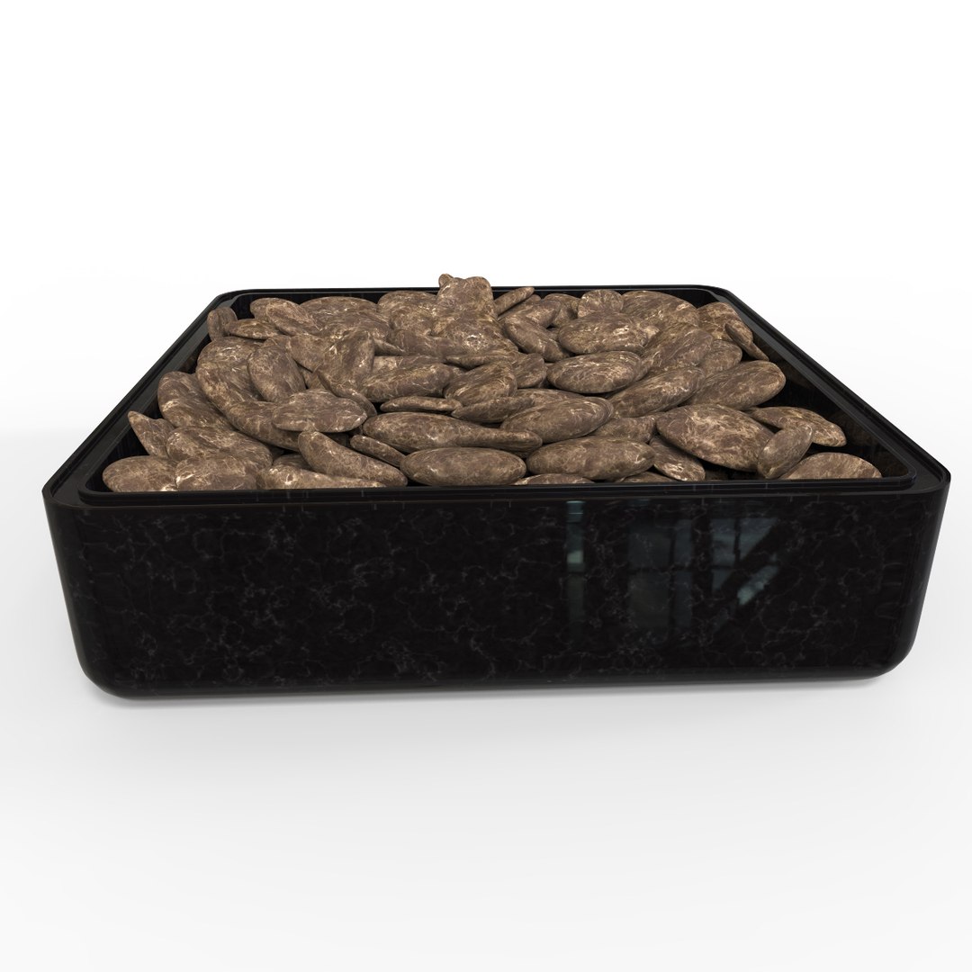 pebbles rock tray 3d max