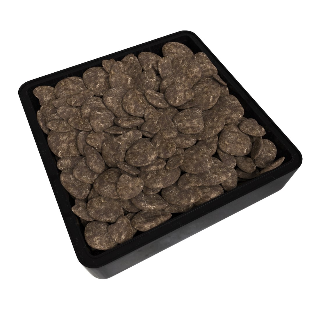 pebbles rock tray 3d max