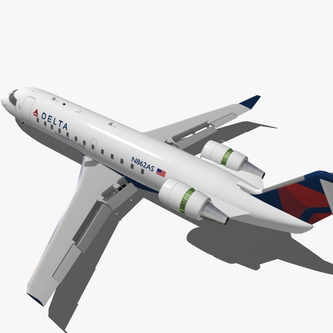 Bombardier Crj-200 Delta Connection 3d 3ds