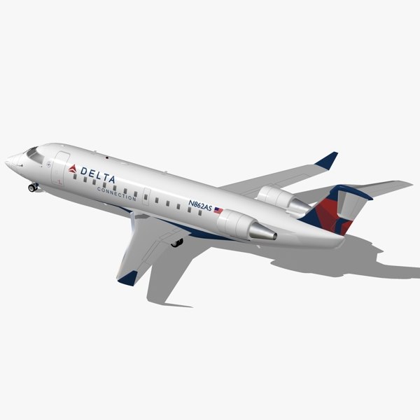 bombardier crj-200 delta connection 3d 3ds