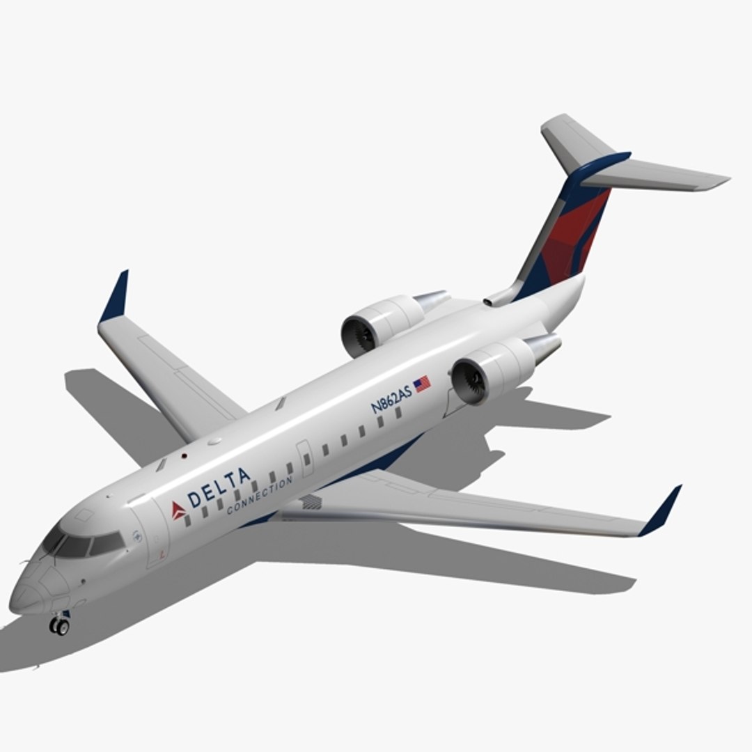 bombardier crj-200 delta connection 3d 3ds
