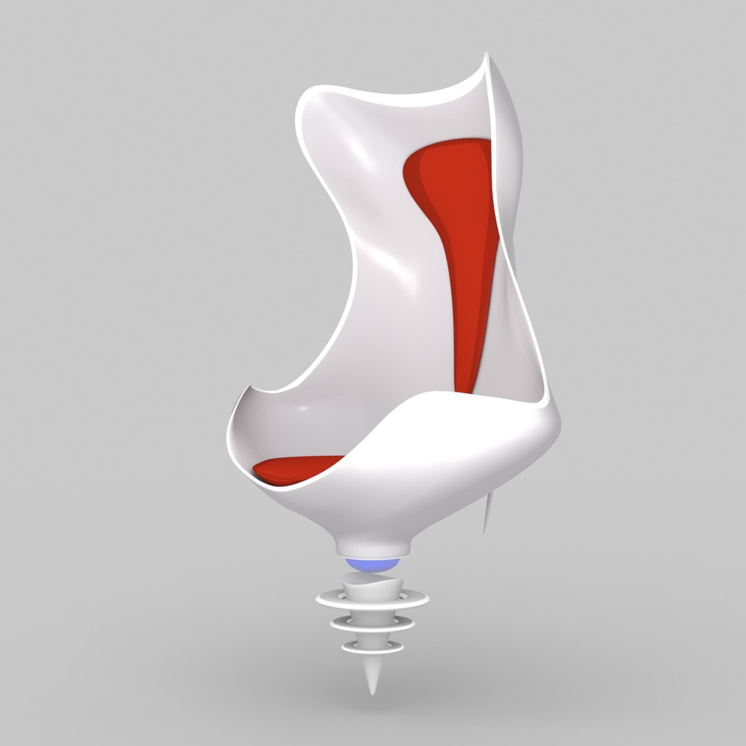 3d Futuristic Float Chair Model