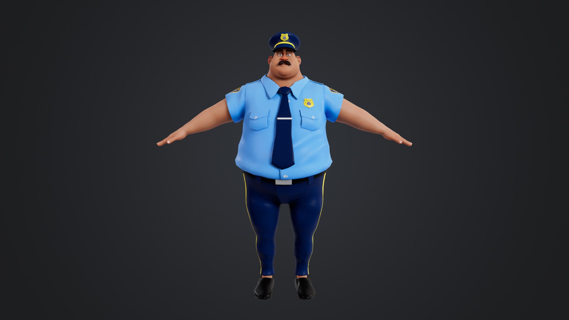 3D Cartoon Police Rigged - TurboSquid 2352466