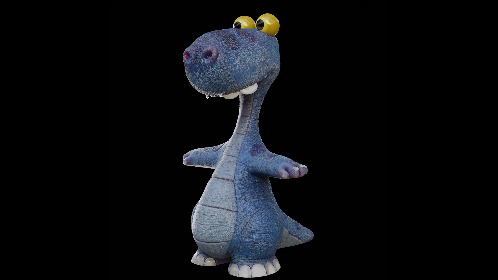 Cute Cartoon Dinosaur 3D Model - TurboSquid 2474783