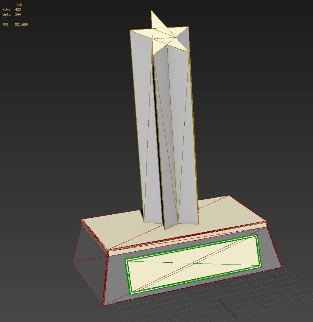 3D Award Figurine Star - TurboSquid 1494784