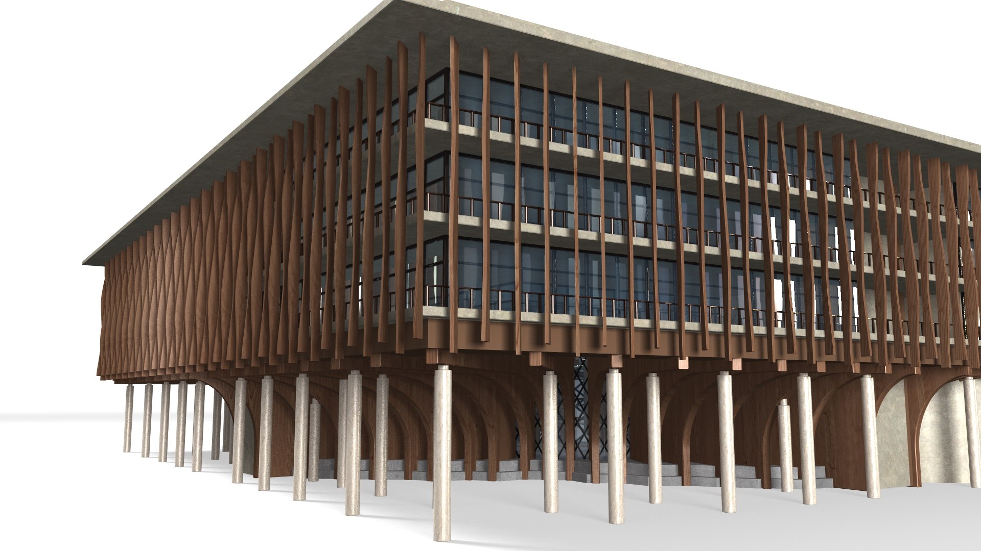 Benin National Assembly Hall Building 3D Model - TurboSquid 2184903