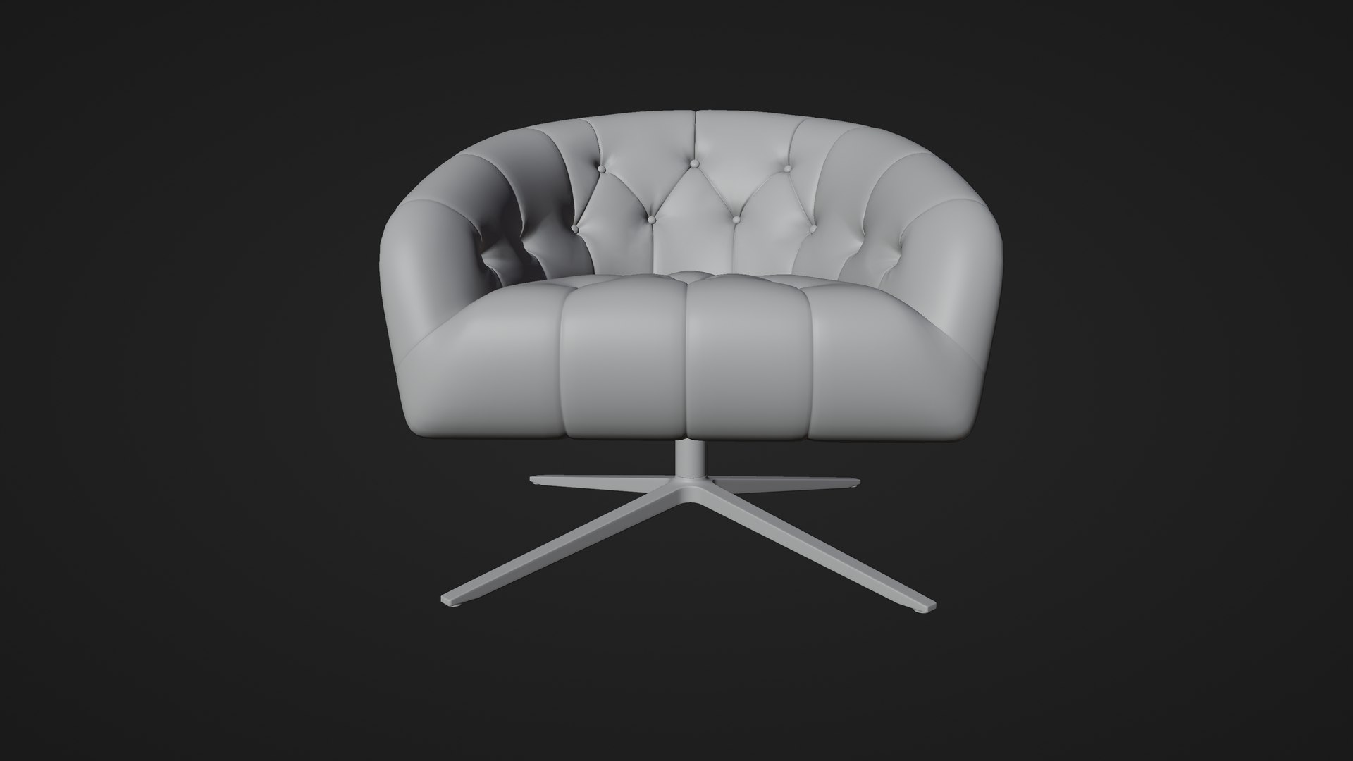 Round Fabric Lounge Chair With Wood Legs 3D Model - TurboSquid 2410706