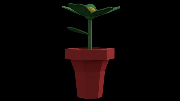 modelo 3d Flor Low-Poly - TurboSquid 1502664
