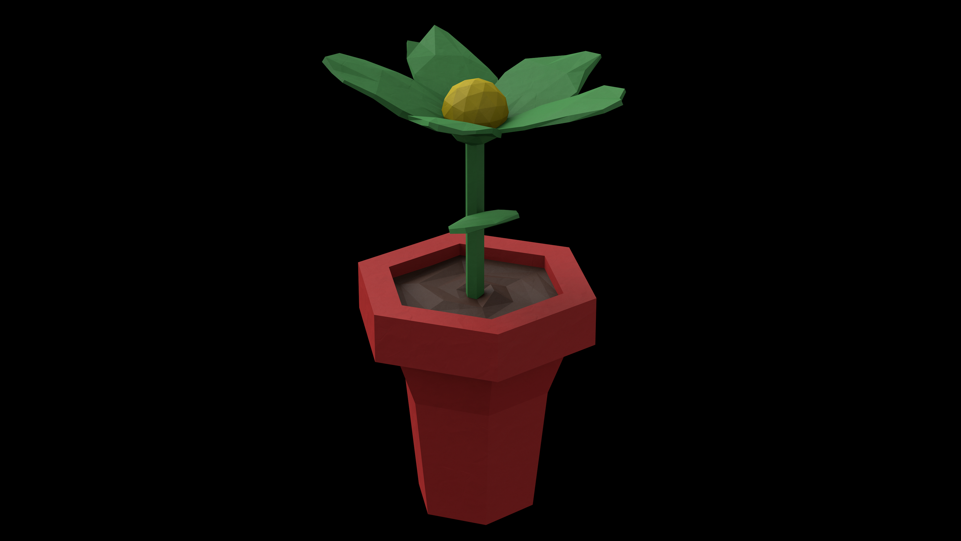 modelo 3d Flor Low-Poly - TurboSquid 1502664