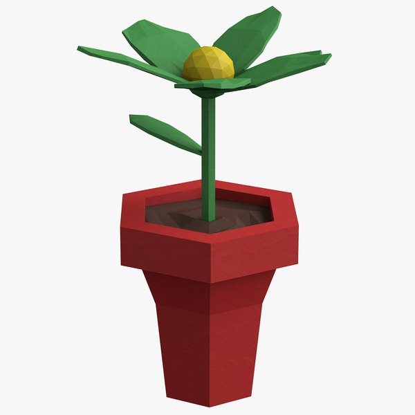 modelo 3d Flor Low-Poly - TurboSquid 1502664