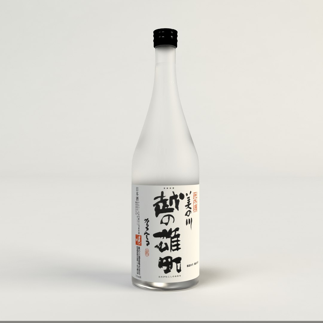 Japanese Sake Bottle 3d Model