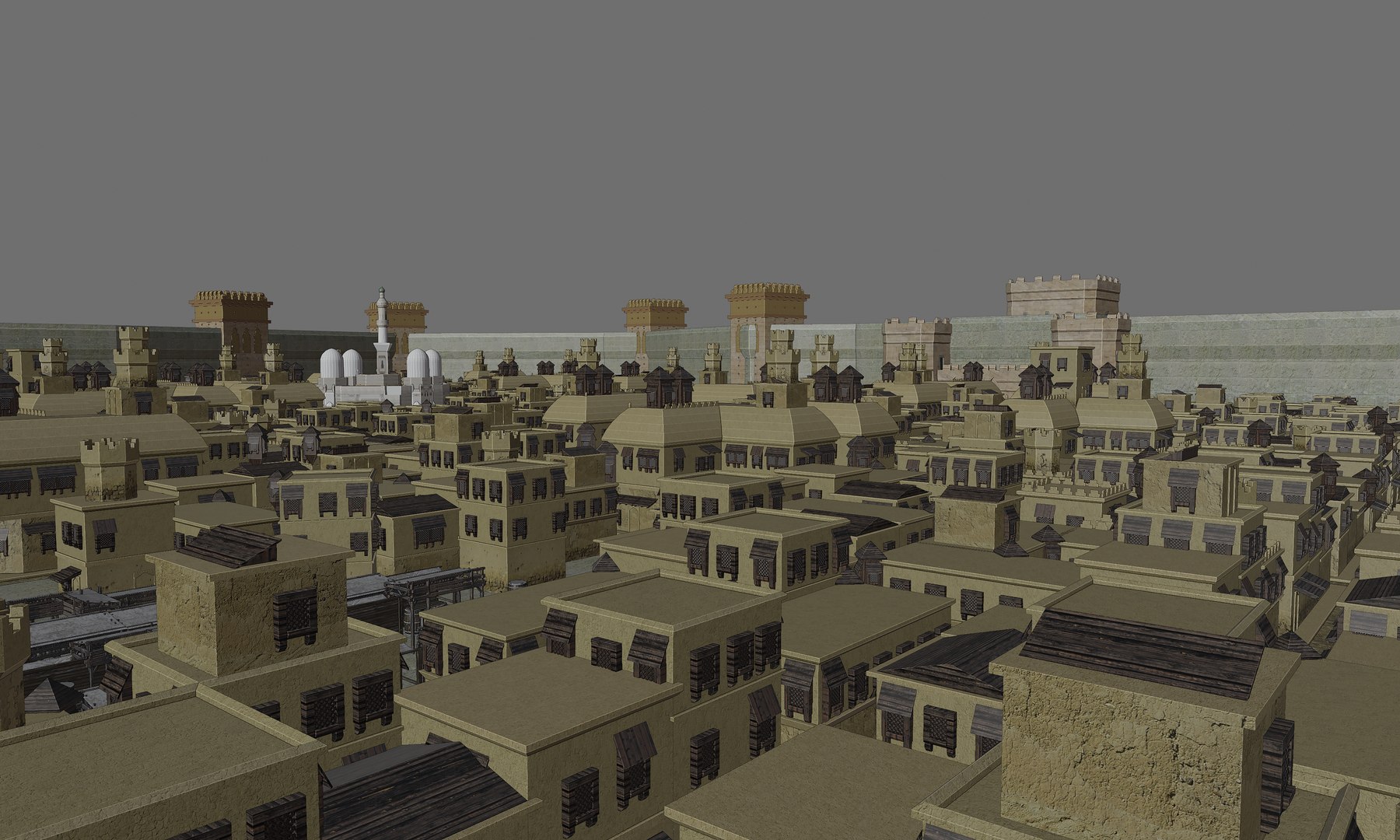 3D Town Desert Ancient Model - TurboSquid 1667790