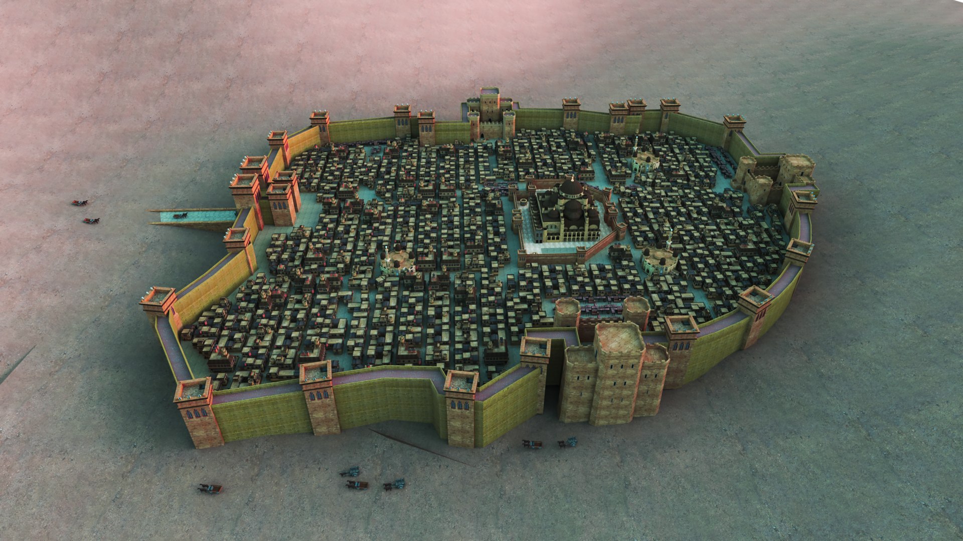 3D Town Desert Ancient Model - TurboSquid 1667790