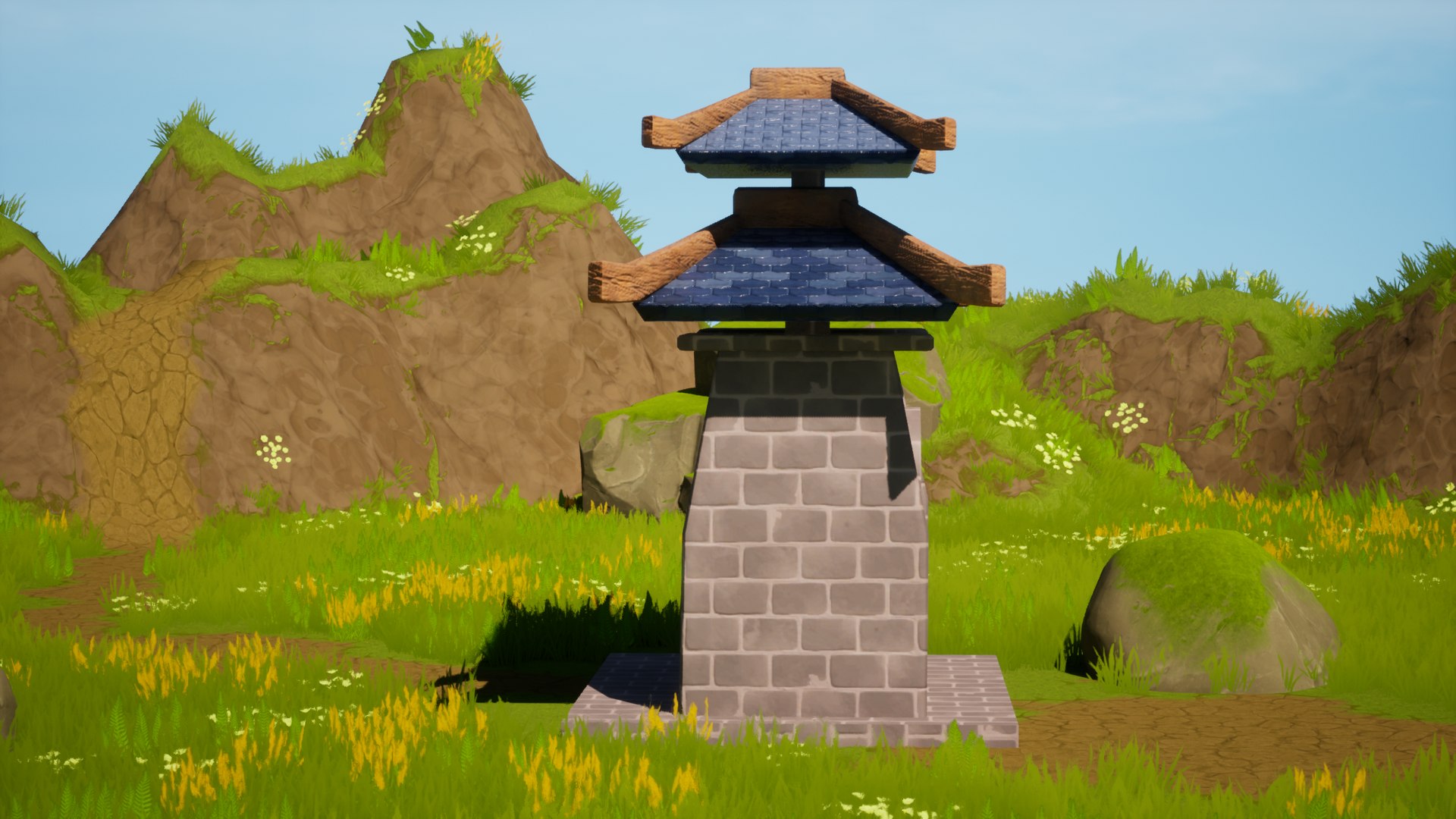3D Japanese Stone Gate Model - TurboSquid 2264898